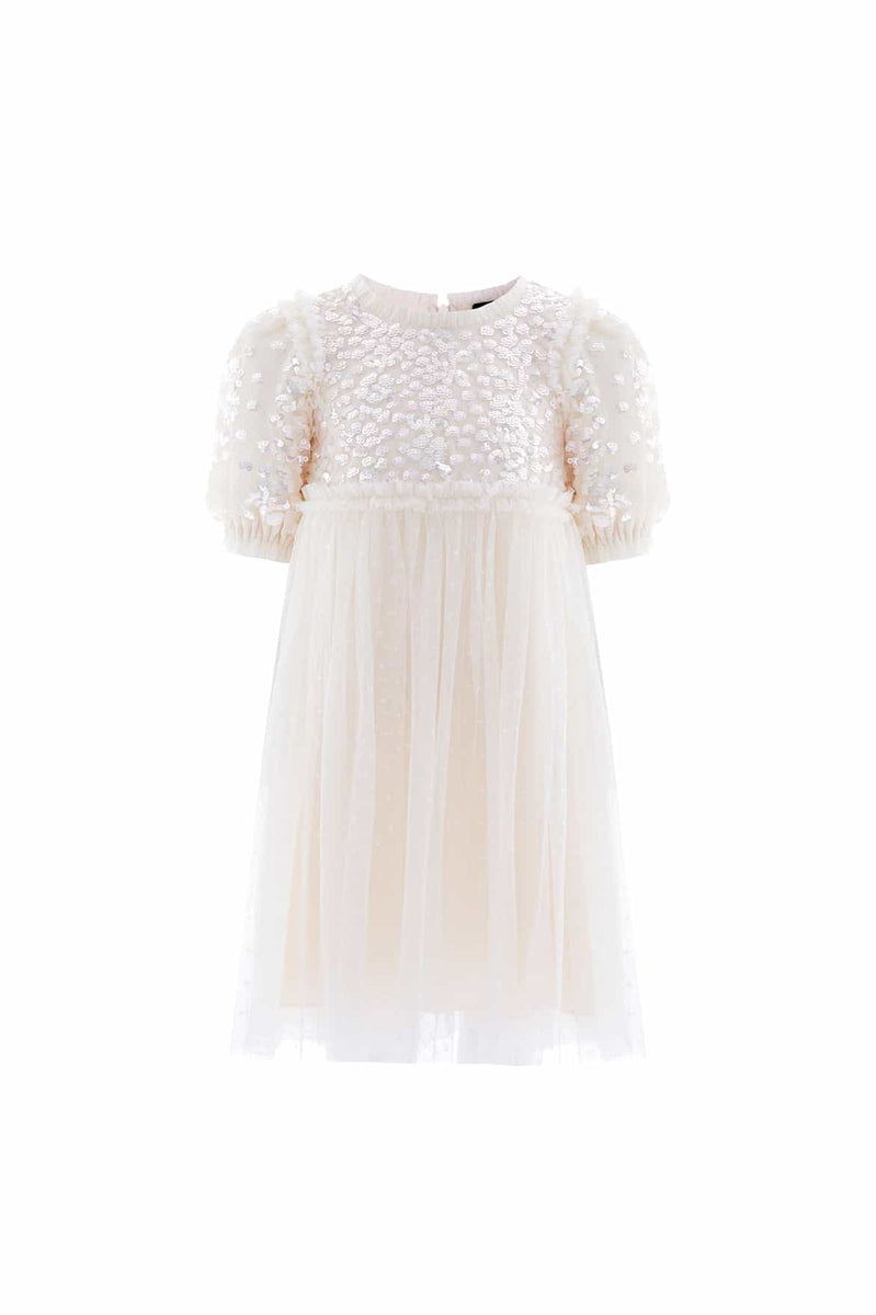 Confetti Bodice Kids Dress – Champagne | Needle & Thread