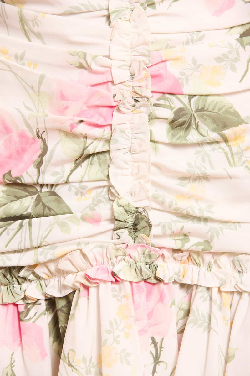 Rose Ellen Crepe Short Sleeve Micro Mini Dress – Multi | Needle & Thread